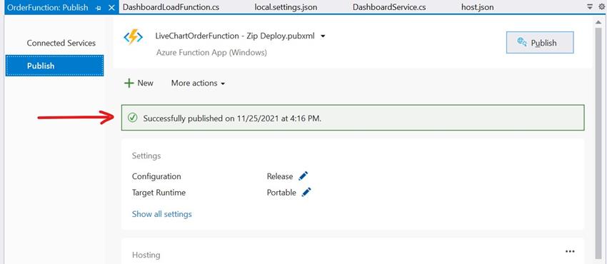 Live Charts Using Azure Cosmos Db Azure Functions Signalr And Wpf Part Three